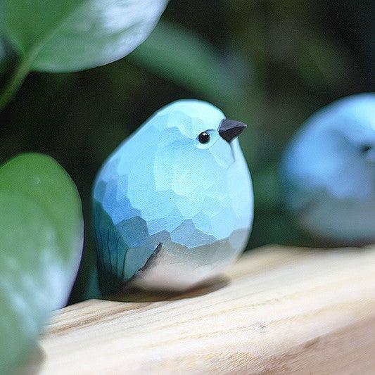 2nd Gen Mountain Bluebird Figurines Hand Carved Painted Wooden